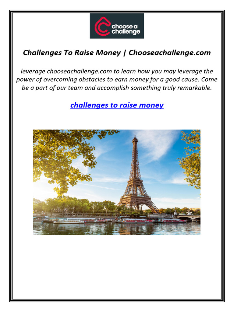 Challenges To Raise Money | Chooseachallenge.com | PDF