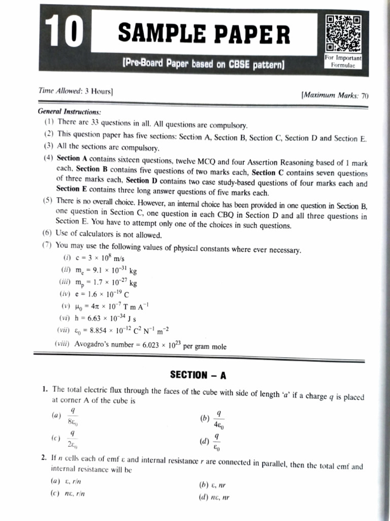 12_Sample Paper 10 | PDF | Doping (Semiconductor) | Semiconductors