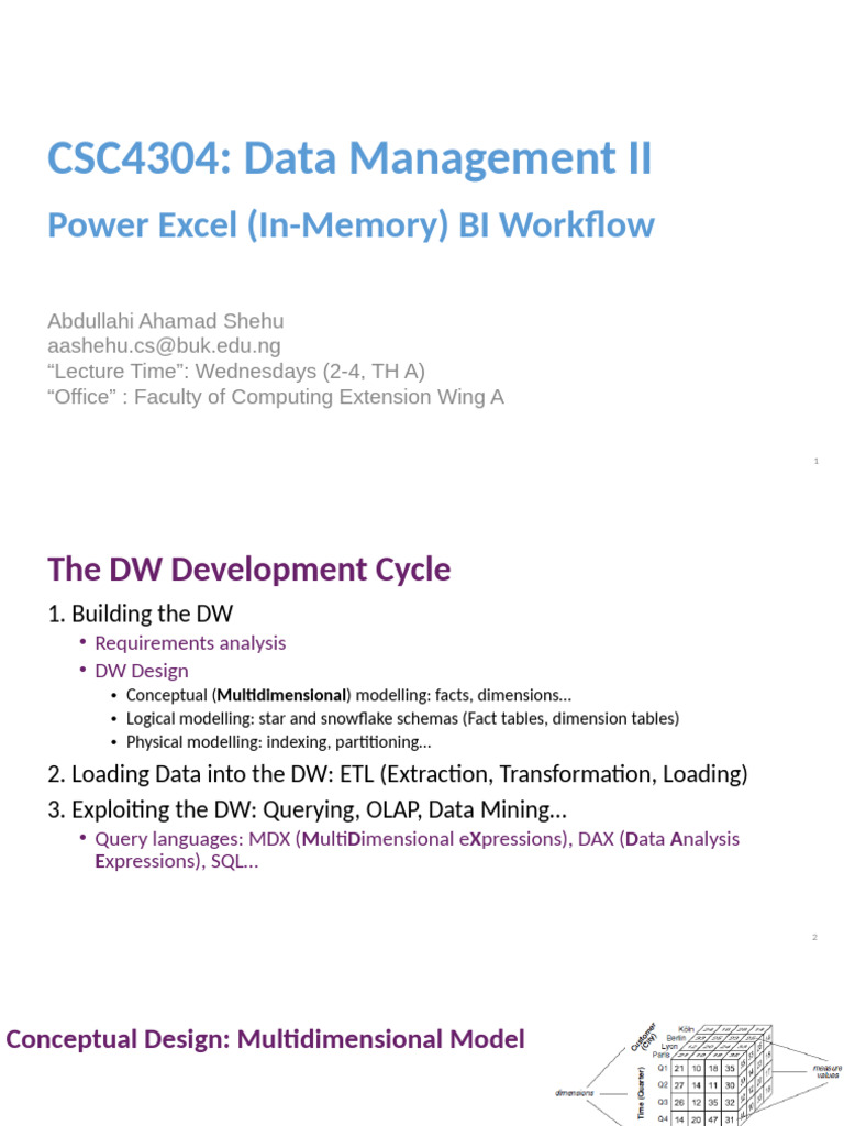 Power Excel BI Workflow Overview | PDF | Microsoft Excel | Information ...