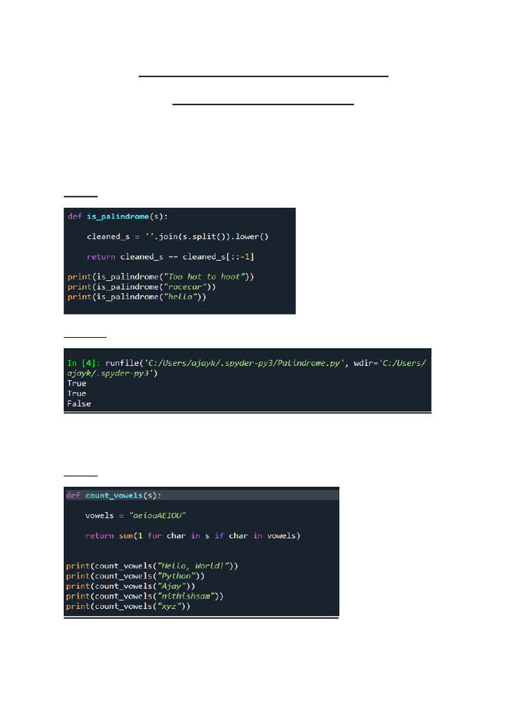 Python Programming Assignment Solutions | PDF