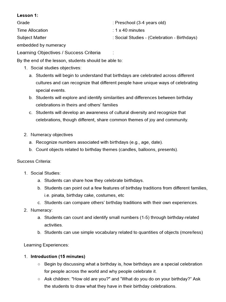 Task 1 - Lesson Plan | PDF | Shape | Phonics