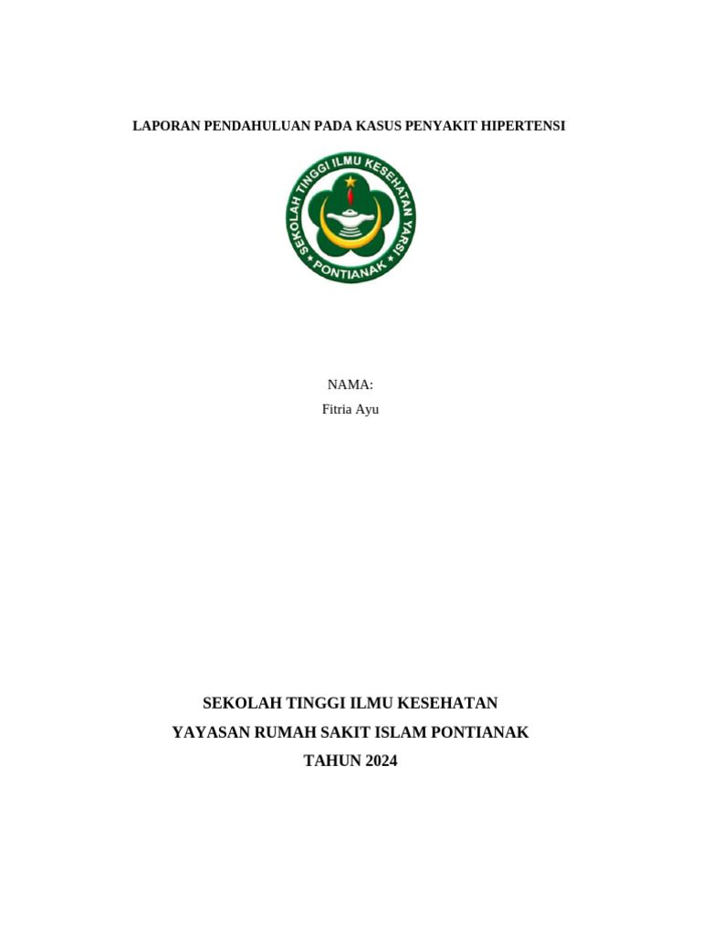 LP - Fitria Ayu - Hipertensi.. | PDF
