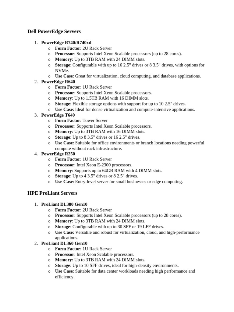 Hardware Servers | PDF | Scalability | Computer Data Storage