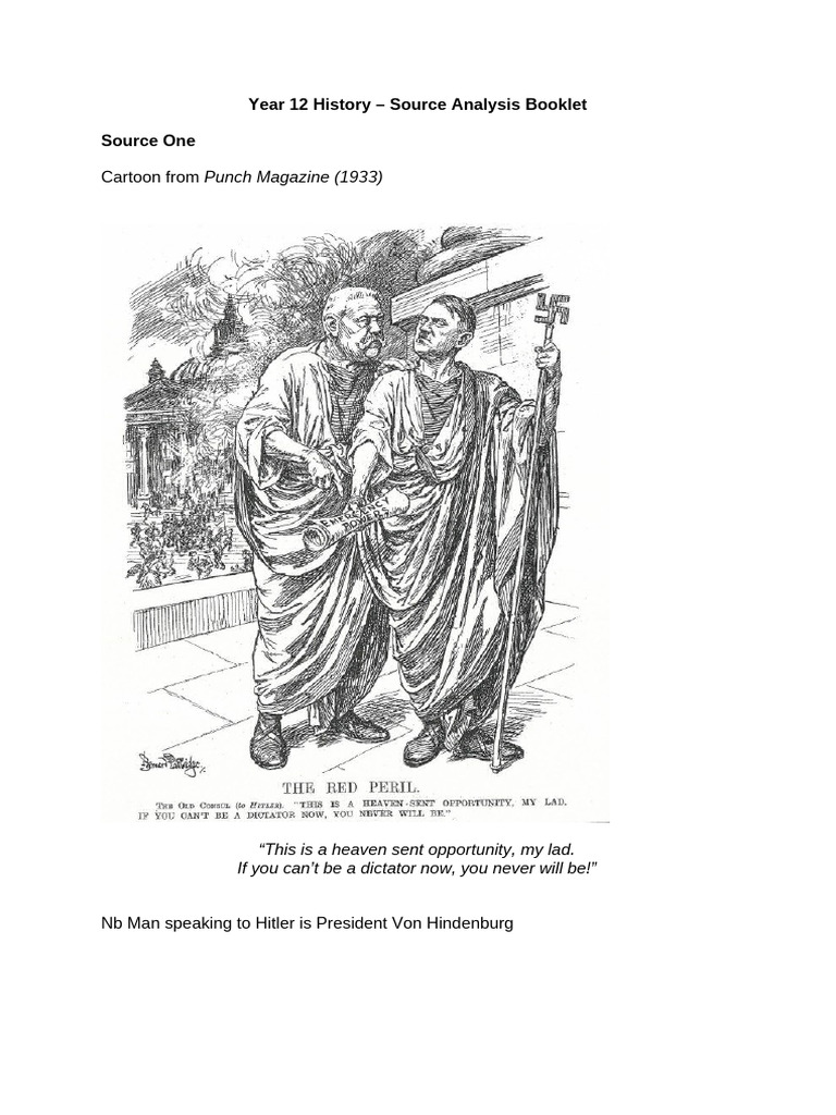 2024 Source Analysis Practice | PDF | Nazi Germany | Adolf Hitler