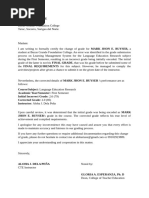 Change of Grade Request Form: Registrar's | PDF