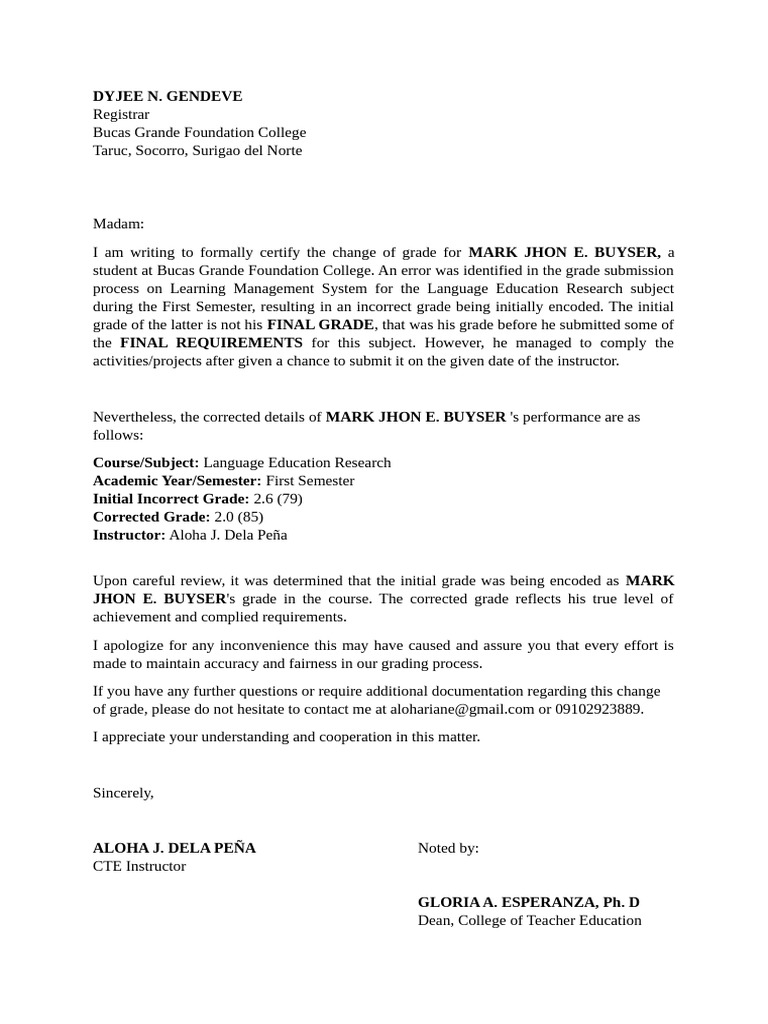 JUSTIFICATION-LETTER | PDF