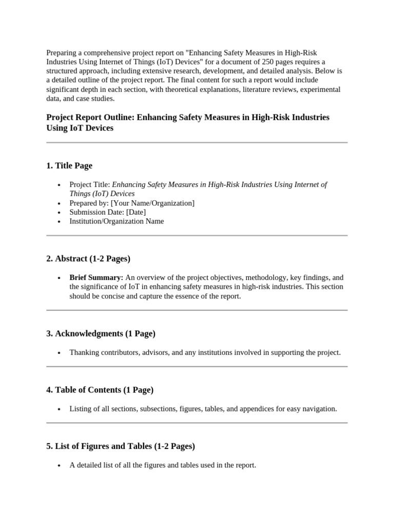 Preparing A Comprehensive Project Report On | PDF | Internet Of Things ...
