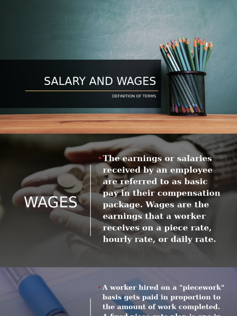 Salary and Wages | PDF | Piece Work | Payroll Tax