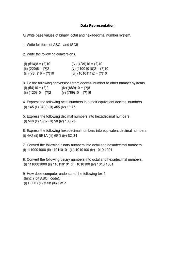 11th CS Worksheet2 | PDF