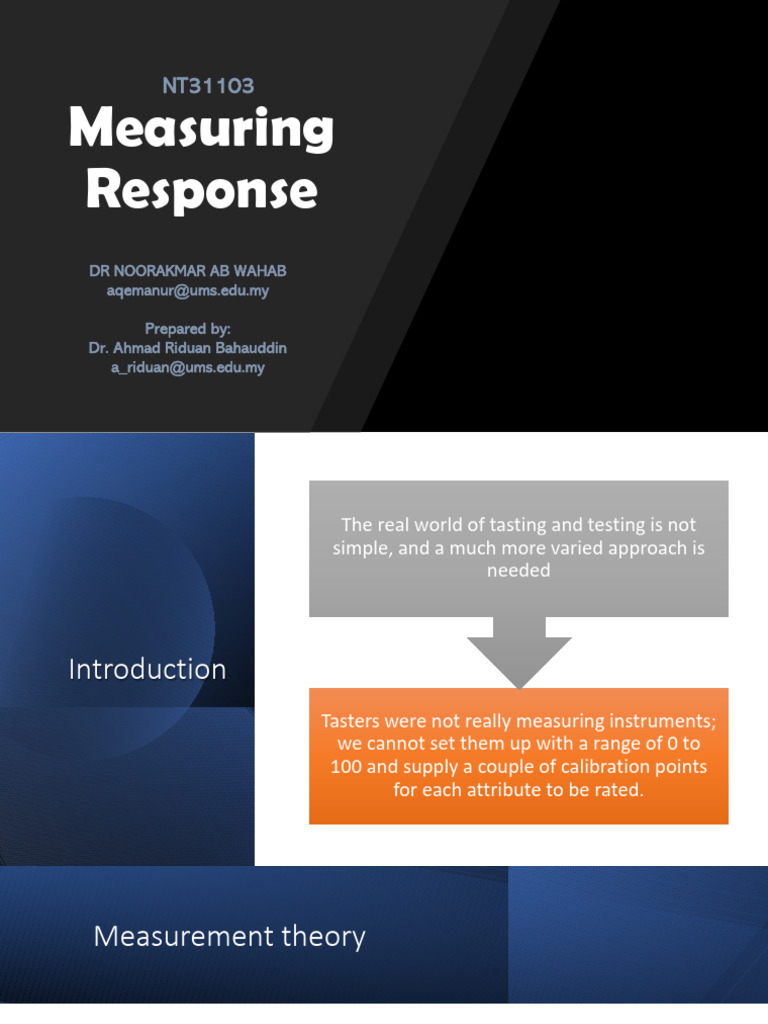 Measurement Response | PDF | Level Of Measurement | Statistics