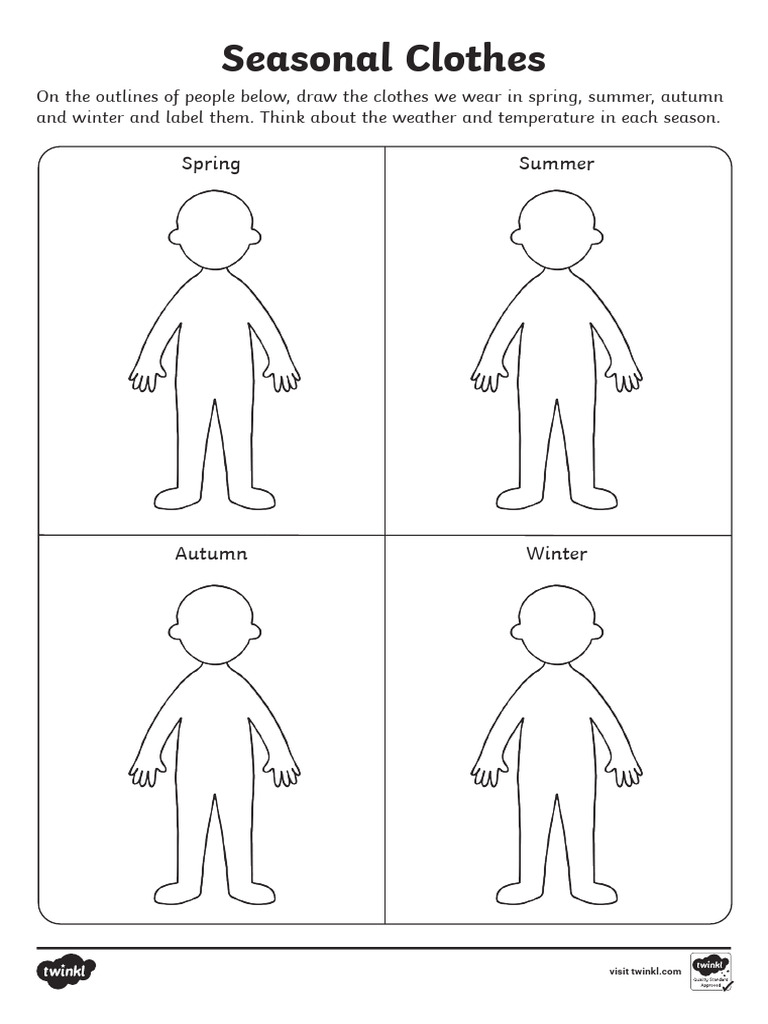 Seasonal Clothing Drawing Guide | PDF