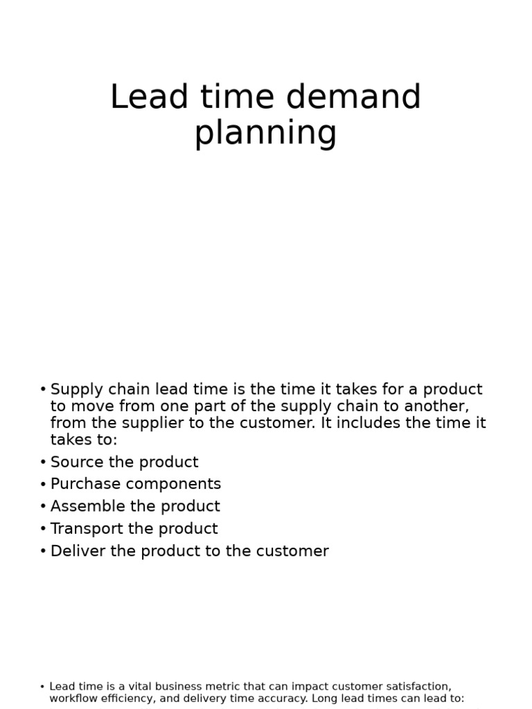 Lead Time Demand Planning | PDF | Coefficient Of Variation | Standard ...