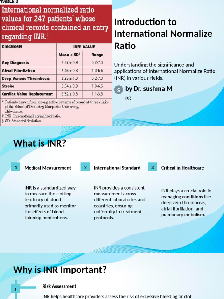 Understanding International Normalized Ratio | PDF | Health Sciences ...