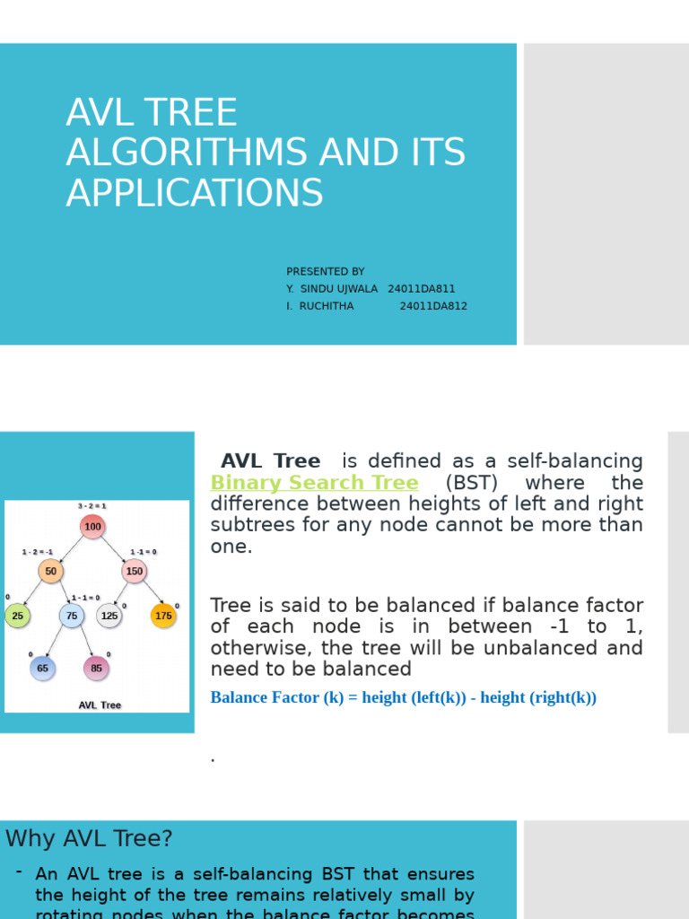Avl Tree and Its Applications | PDF | Data Management | Computer Data