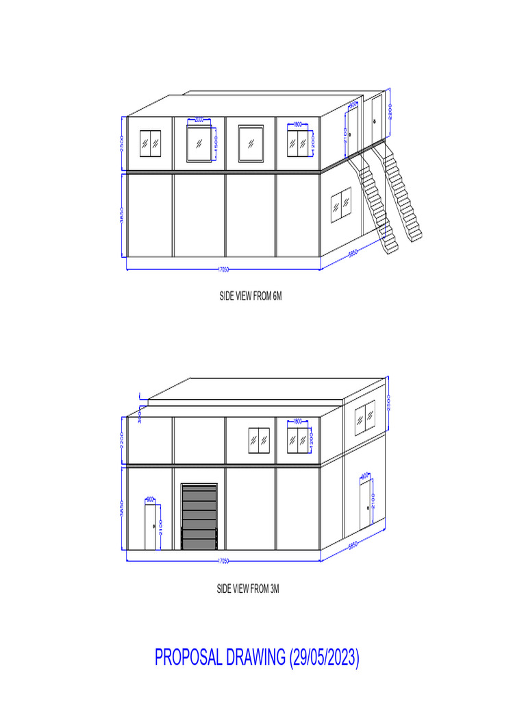 Proposal Drawing Side Views 3M & 6M | PDF