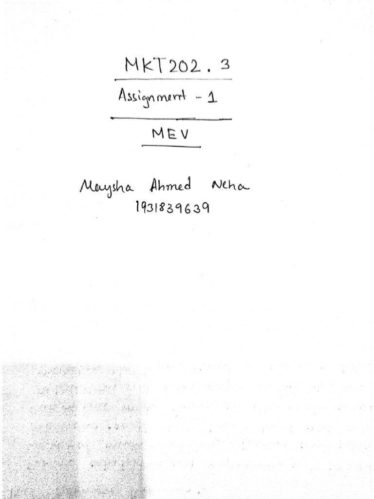 Assignment- Analysing Consumer Buying Behaviour | PDF