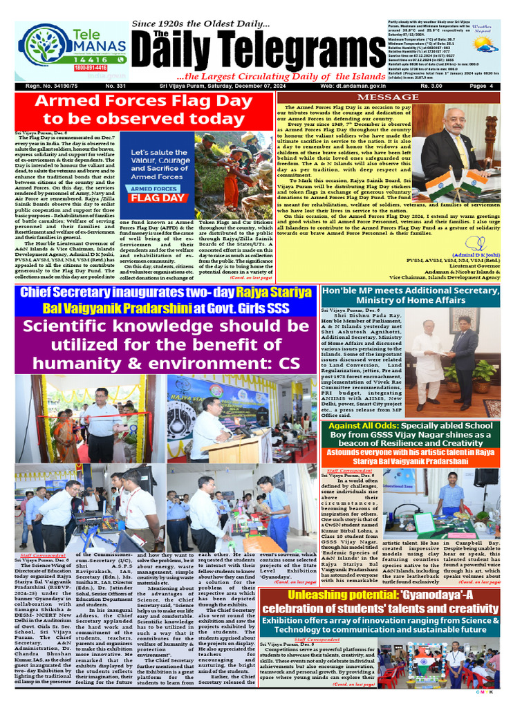 The Daily Telegrams, Dec., 07 | PDF