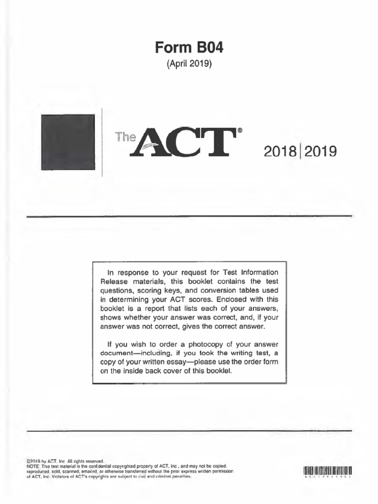 ACT Practice-Test2 | PDF