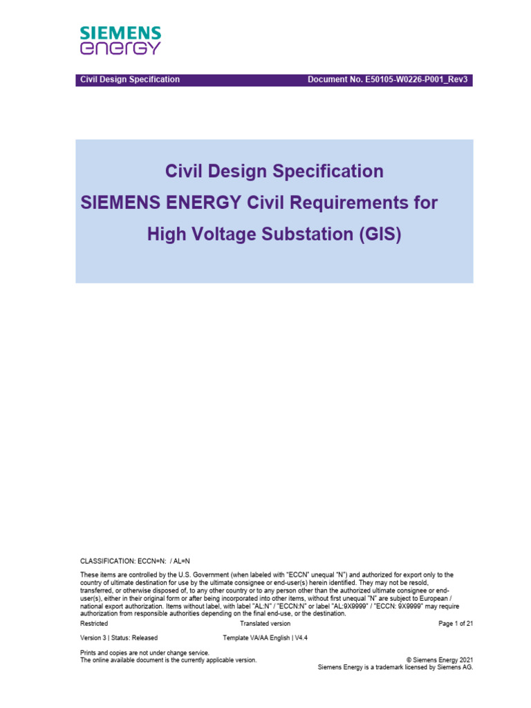Undervedlegg C5 GISCivilDesignSpec - E50105-W0226-P001 - Rev3 | PDF | Specification (Technical ...