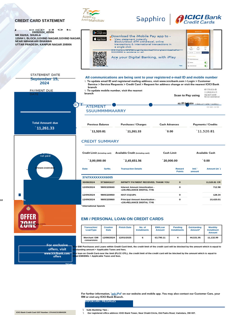 5241XXXXXXXX0009 318024 Retail Sapphiro NORM | PDF | Credit Card | Fee