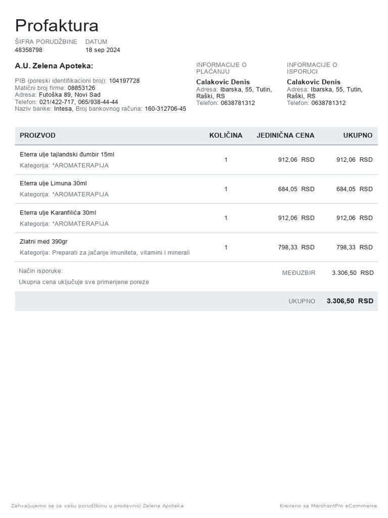 Profaktura 48358798 | PDF