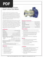 Nuflo Liquid Turbine Flow Meters Datasheet | PDF | Flow Measurement ...