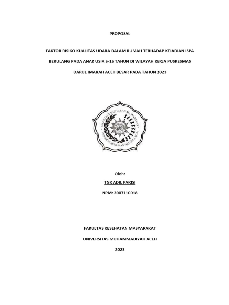 Proposal TGK Adil Parisi Fixx | PDF