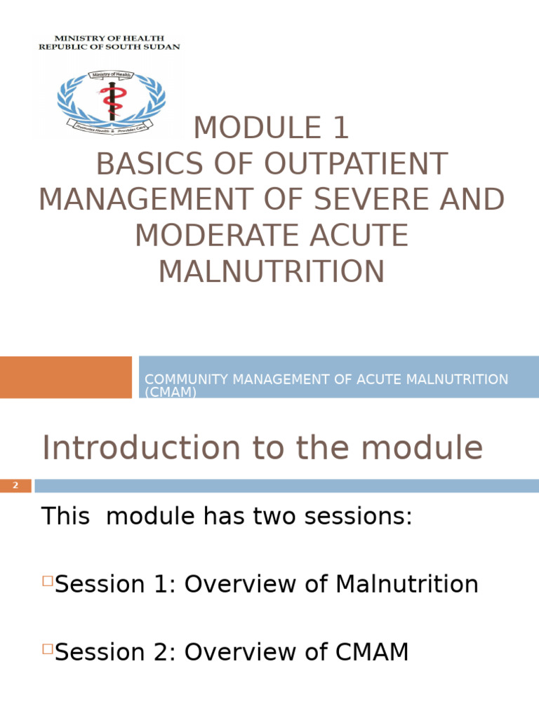 Module 1 - Basics of Outpatient MGT of SAM & MAM - Health & Nutrition Workers - 1 | PDF ...