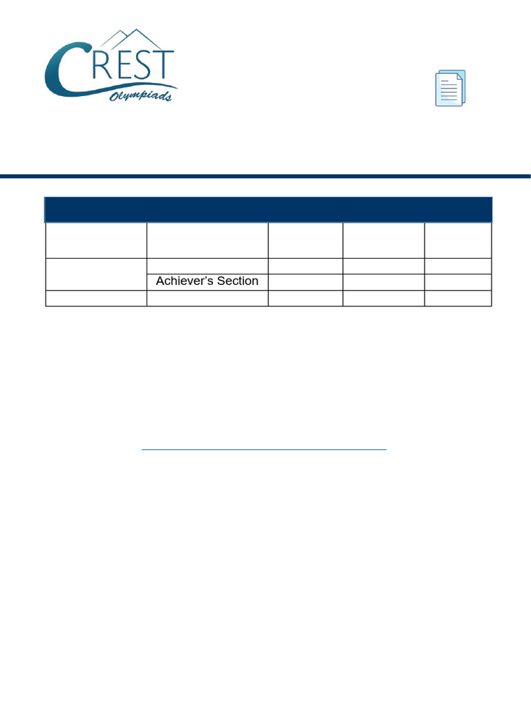 CRO Sample Paper For Class 5 | PDF