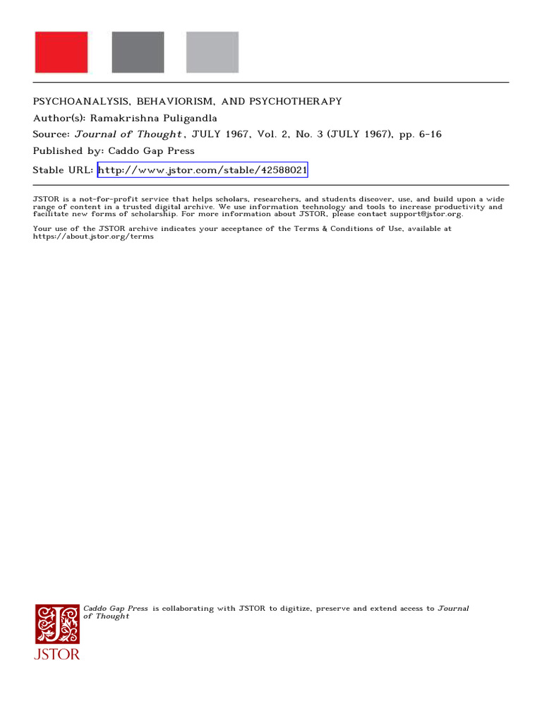 Behaviorism VS Psycho Analysis | PDF | Psychoanalysis | Psychotherapy