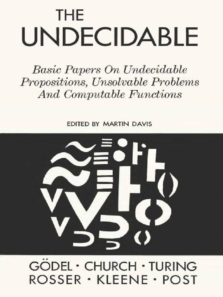 The Undecidable (Martin Davis) | PDF
