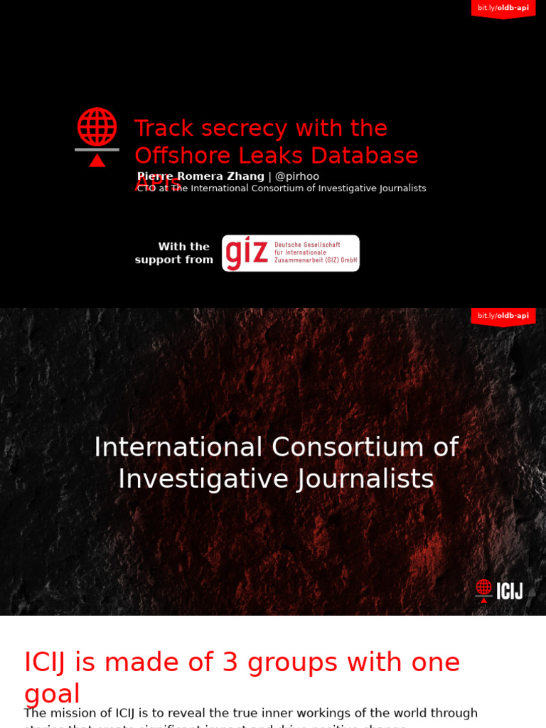 Track secrecy with the Offshore Leaks Database APIs - ICIJ | PDF ...