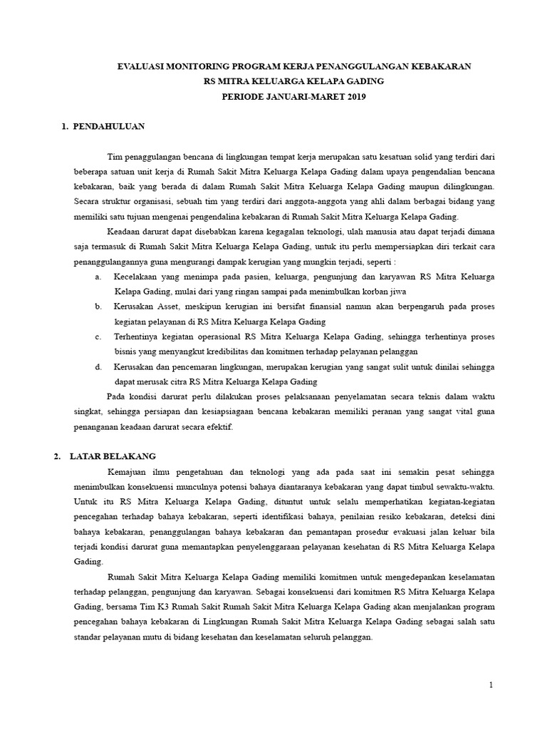 EVALUASI MONITORING PROGRAM KERJA PENANGGULANGAN fix | PDF EVALUASI MONITORING PROGRAM KERJA PENANGGULANGAN fix | PDF