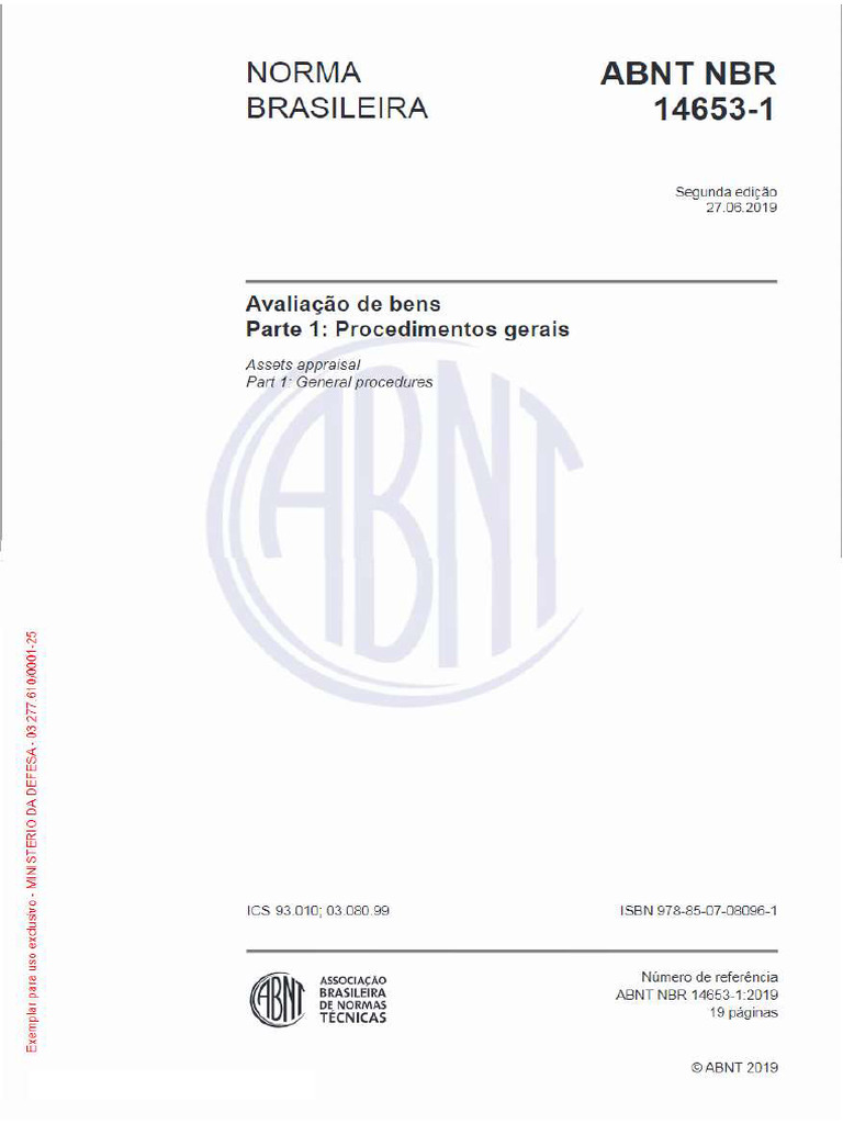 NBR 14653-1 Procedimentos Gerais (2019) | PDF