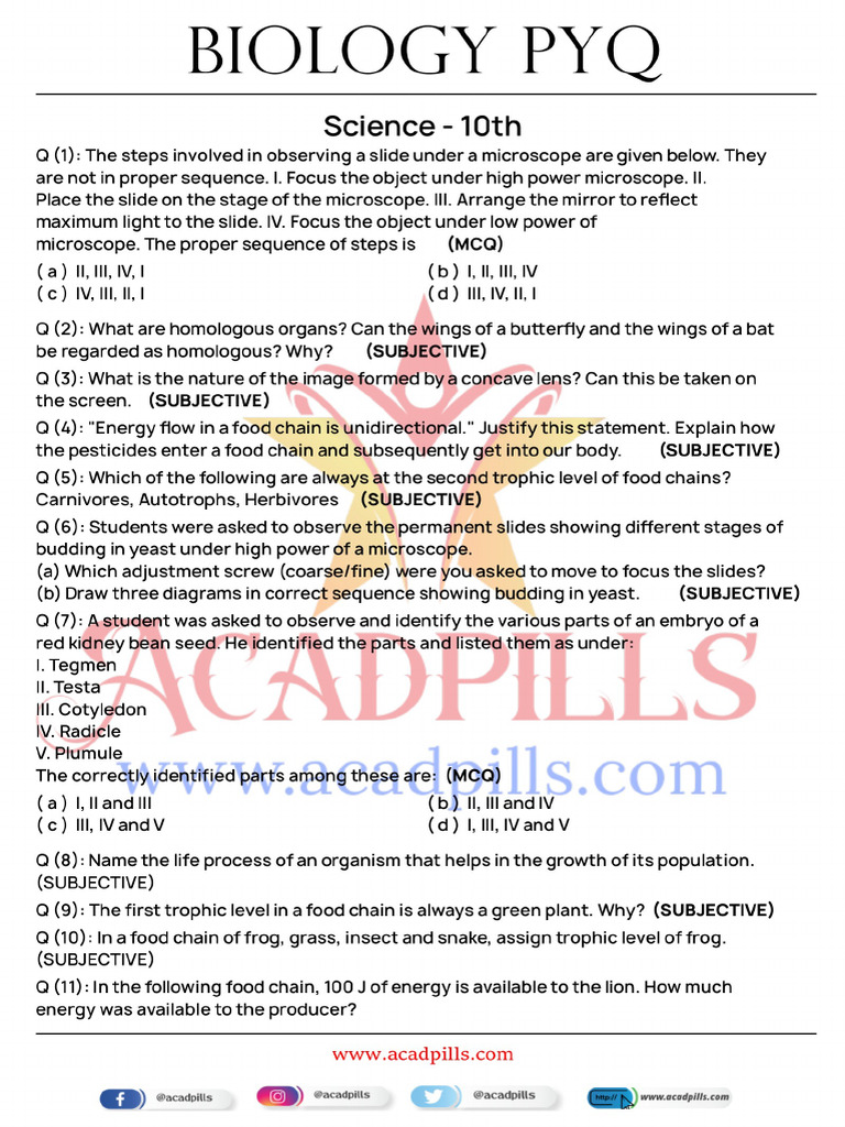 Biology PYQ | PDF