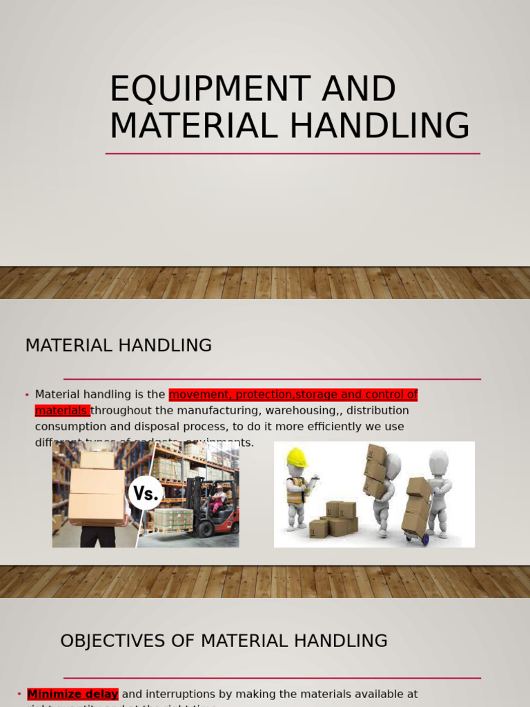 Equipment and Material Handling | PDF