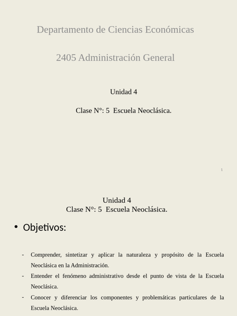Unidad 4 Clase N 5 Escuela Neoclasica | PDF | Salario | Calidad (comercial)