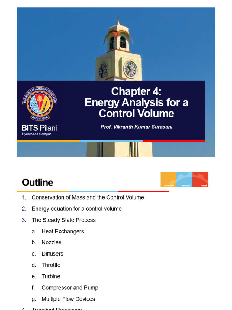 Chapter 4_Energy Analysis For COntrol Volume | PDF | Heat | Enthalpy