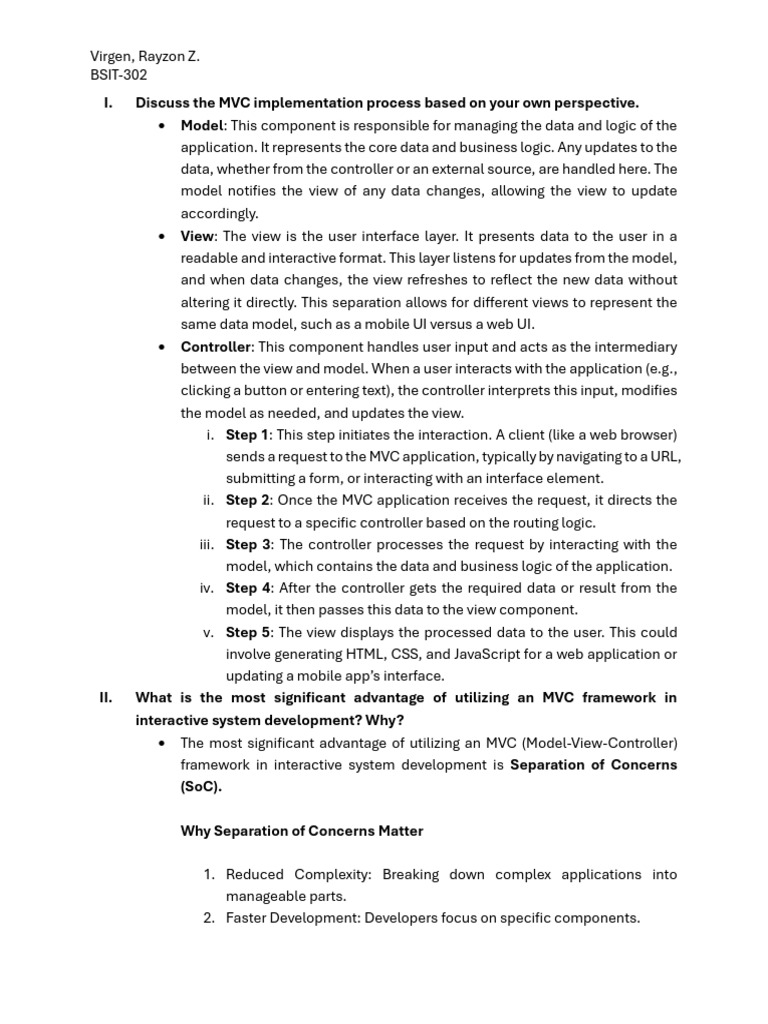 07 Task Performance 1 - Virgen | PDF | Model–View–Controller | Computer Programming