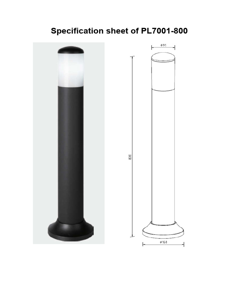 PL7001-800 Specification Sheet | PDF