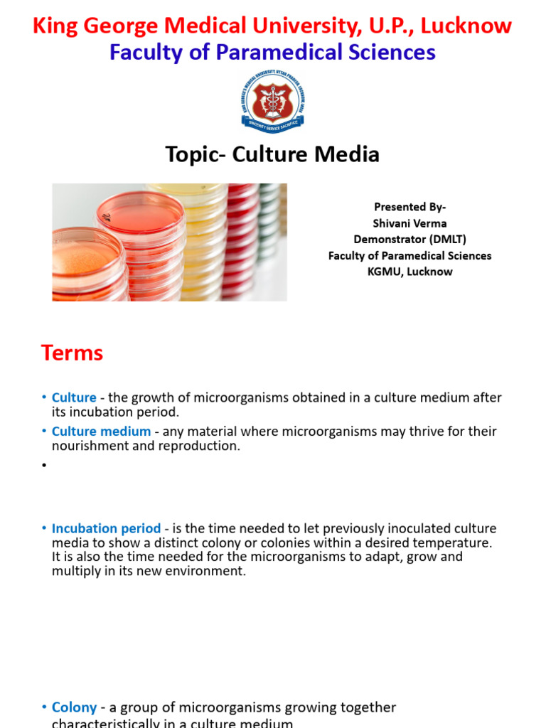 Culture Media | PDF | Growth Medium | Microbiology