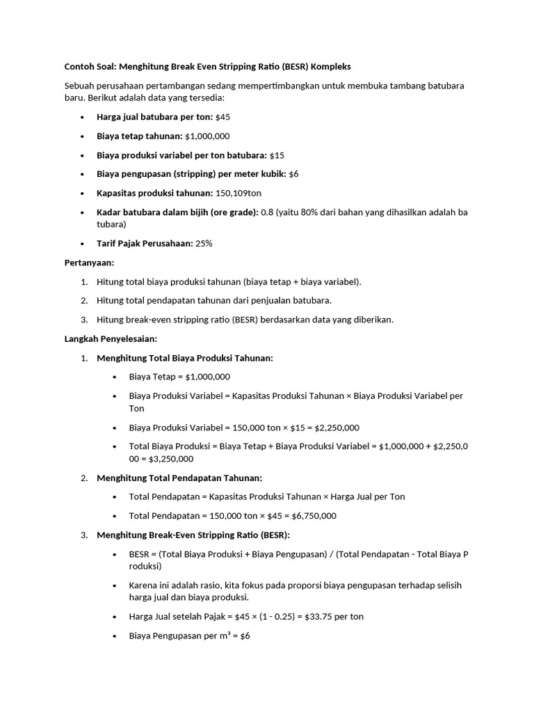 Contoh Soal BESR | PDF
