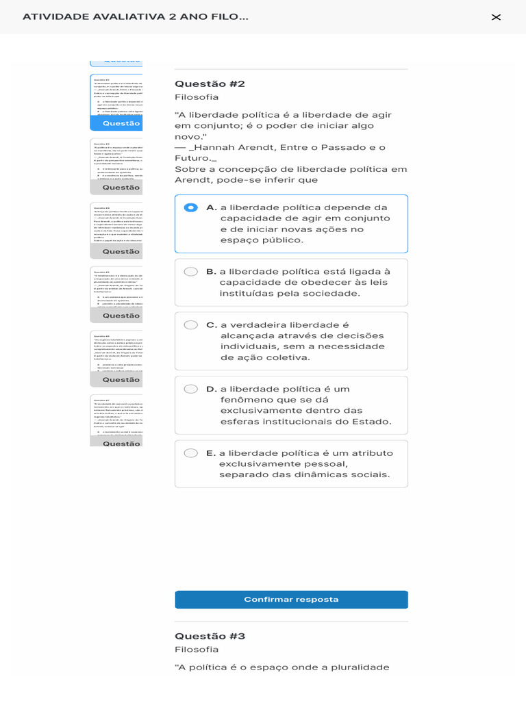 Provas e Simulados - Studos 7 | PDF | Liberdade | Totalitarismo
