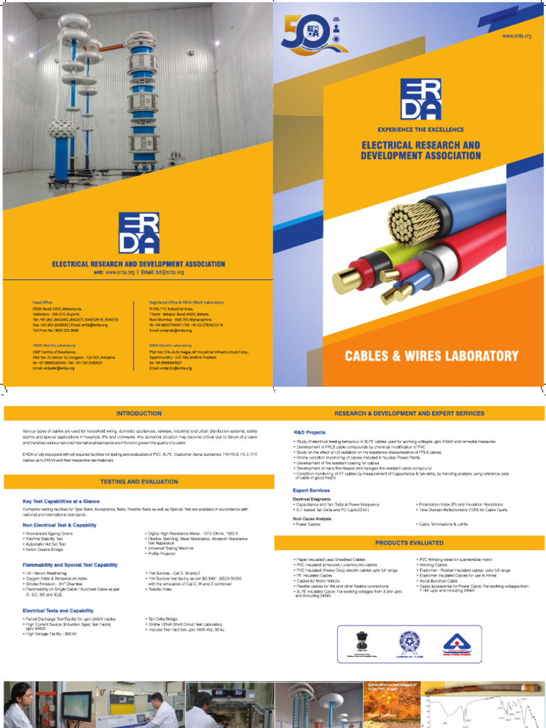 ERDA - Cables & Wires Laboratory | PDF