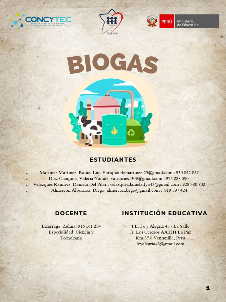 Proyecto Cta | PDF | Biogás | Gas natural