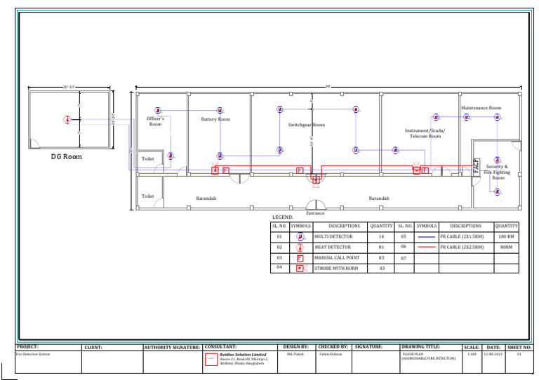 Addressable Fire Detection Floor Plan | PDF | Manufactured Goods ...
