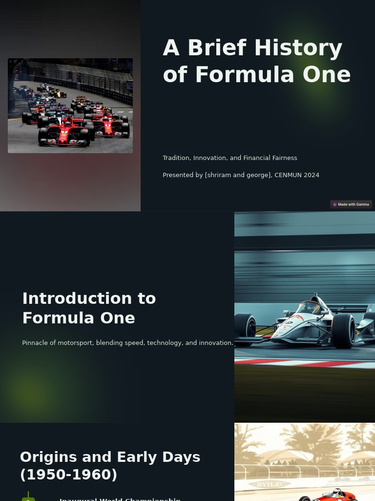 Evolution of Formula One History | PDF
