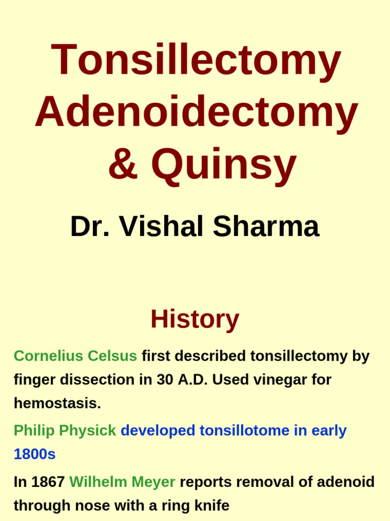 4 Tonsillectomy And Adenoidectomy Pdf Diseases And Disorders Medical Specialties