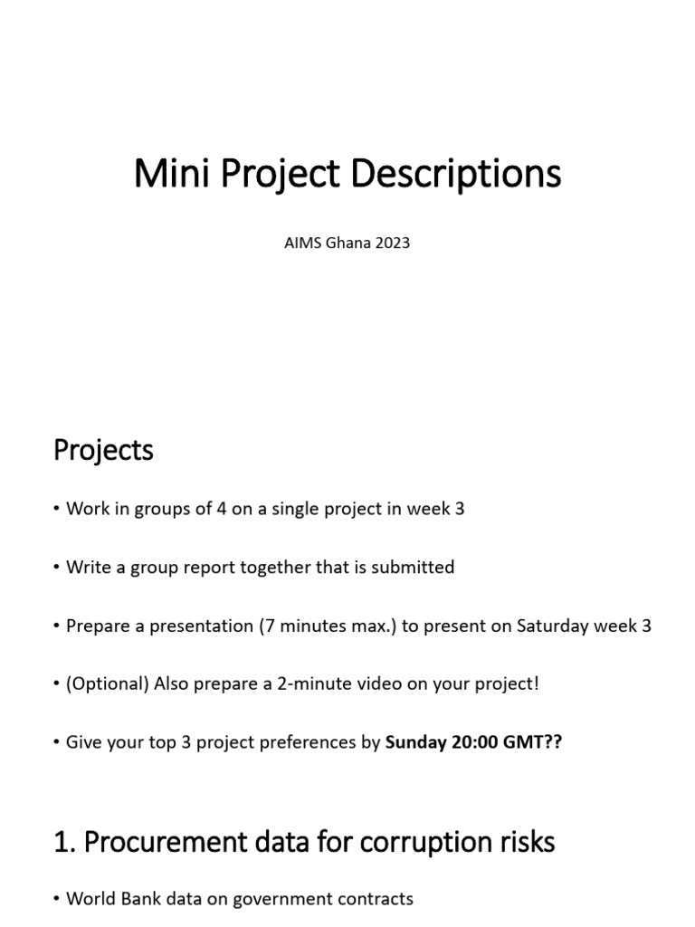Mini Project Presentation | PDF | Data | Pie Chart