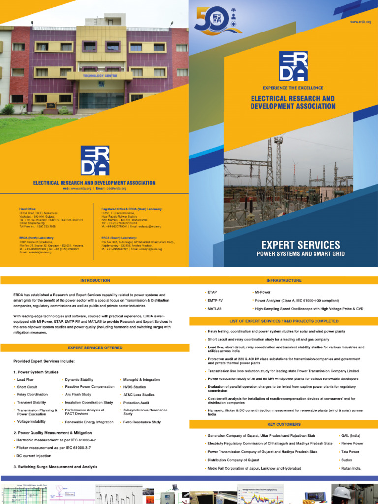 ERDA_Expert Services Power System and Smart Grid | PDF